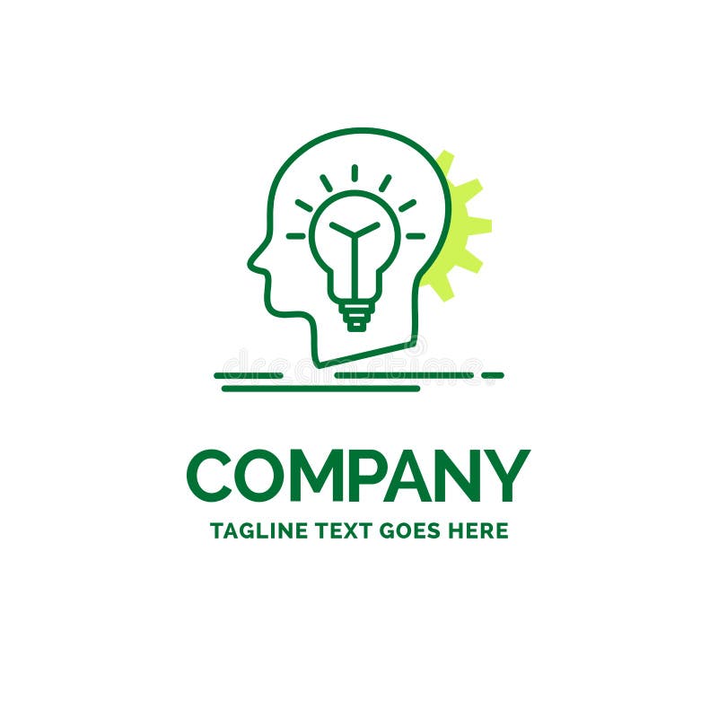 Creative, Creativity, Head, Idea, Thinking Flat Business Logo Te Stock ...