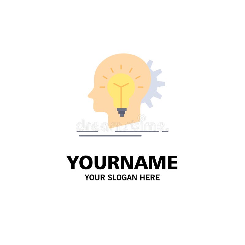 Creative, Creativity, Head, Idea, Thinking Flat Color Icon Vector Stock ...