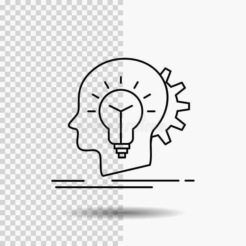 Creative, Creativity, Head, Idea, Thinking Line Icon on Transparent ...