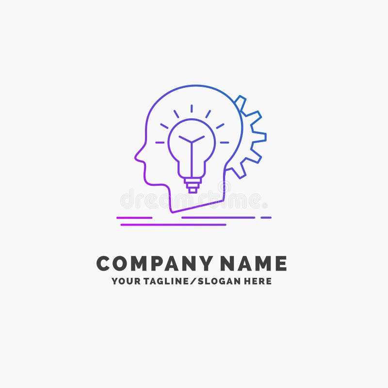 Creative, Creativity, Head, Idea, Thinking Purple Business Logo ...