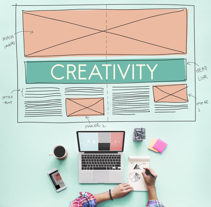 Creative Creativity Web Design Layout Concept Stock Image - Image of ...