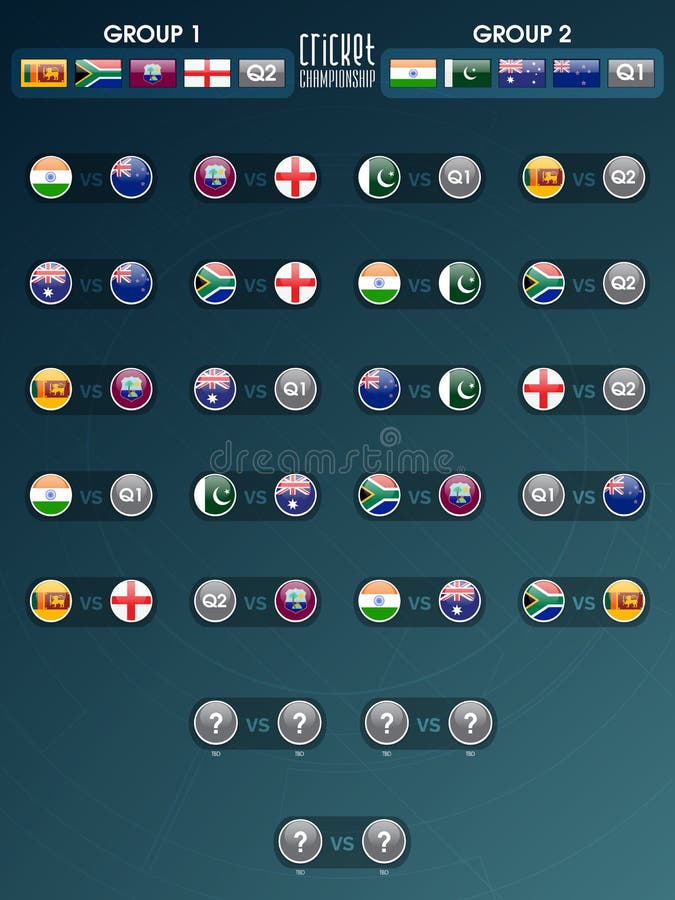 Creative Cricket Match Schedule Layout. Stock Illustration ...