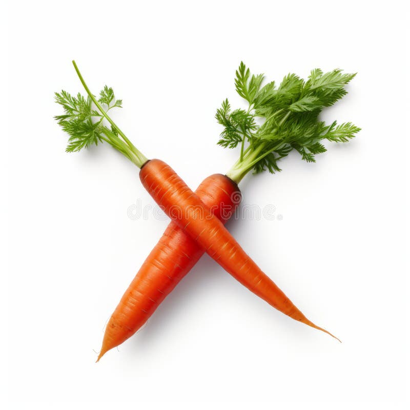 Creative Cross-shaped Carrots: a Minimalist Delight Stock Illustration ...