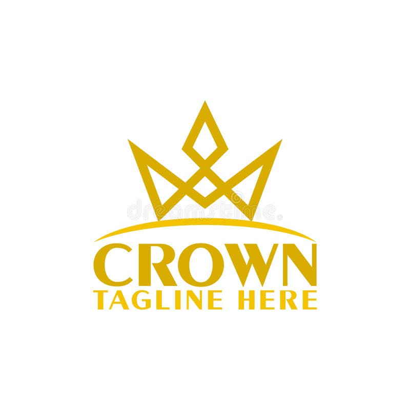 Creative Crown Abstract Logo Sticker Isolated on Gray Background Stock ...