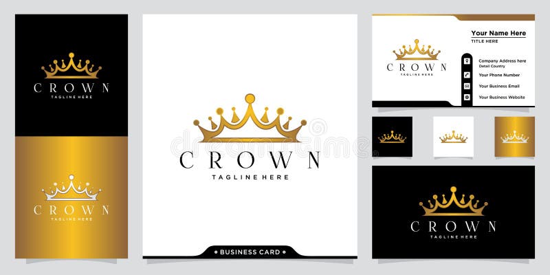 Creative Crown Concept Logo Design Template Stock Illustration ...