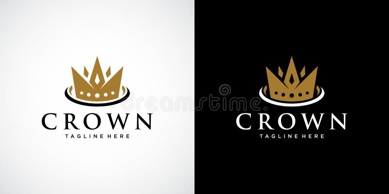 Creative Crown Concept Logo Design Template Stock Vector - Illustration ...