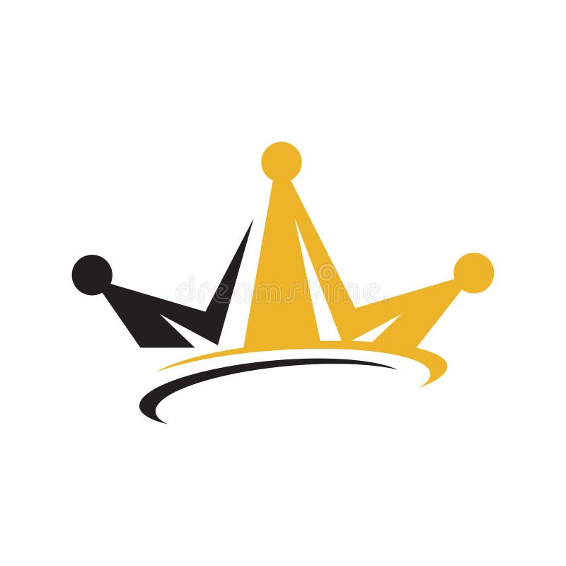 Gold Crown Logo Royal King Queen Abstract Design Vector Illustration