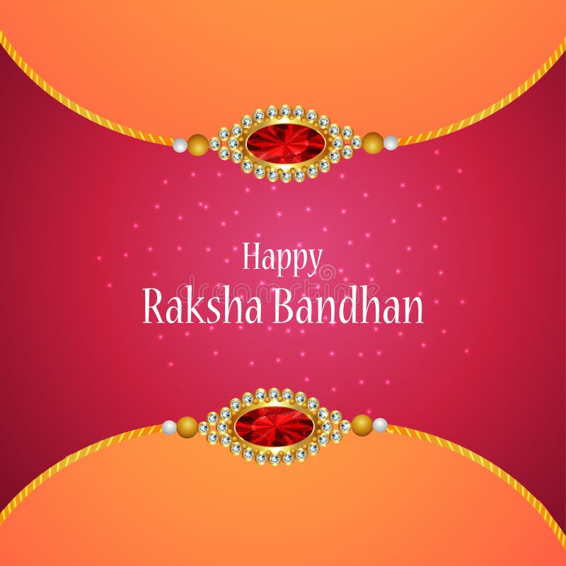 Creative Crystal Element of Happy Raksha Bandhan Celebration Greeting ...
