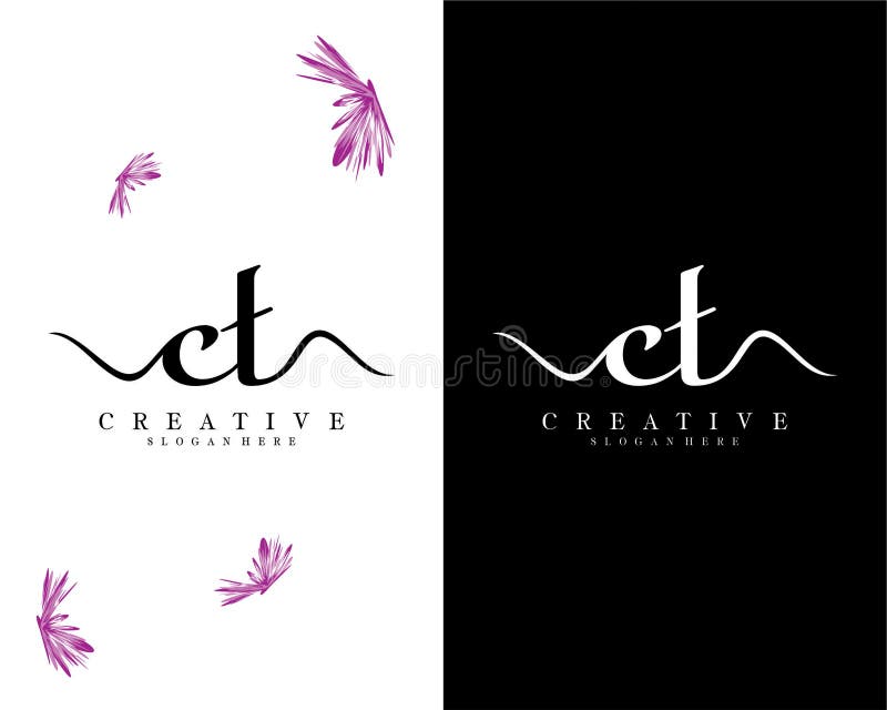 Creative Ct, Tc Letter Logo Design Vector Stock Illustration ...