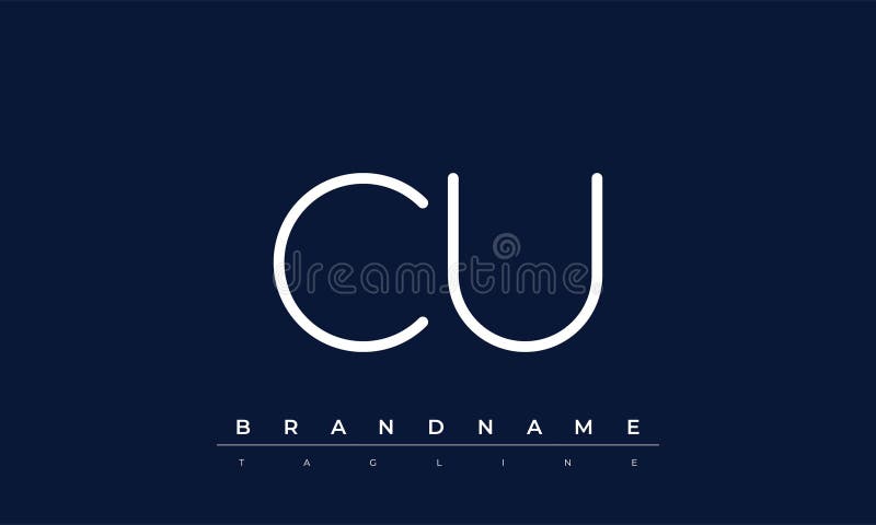 Creative CU Letter Initial Logo Vector Image Stock Vector ...