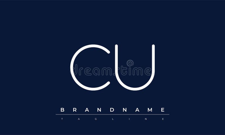 Creative CU Letter Initial Logo Vector Image Stock Vector ...