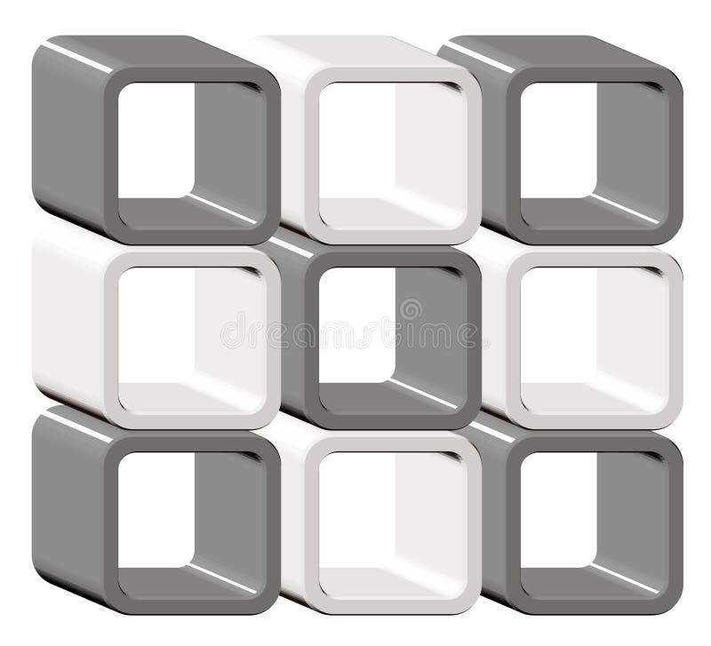 Creative Cube Combined with Ball Illustration Stock Vector ...