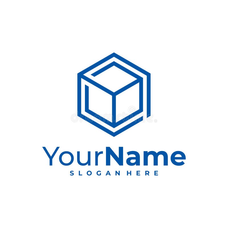 Creative Cube Logo Vector. Hexagon Logo Design Template Stock Vector ...