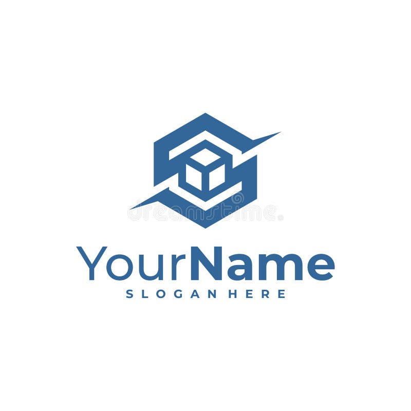 Creative Cube Logo Vector. Hexagon Logo Design Template Stock Vector ...