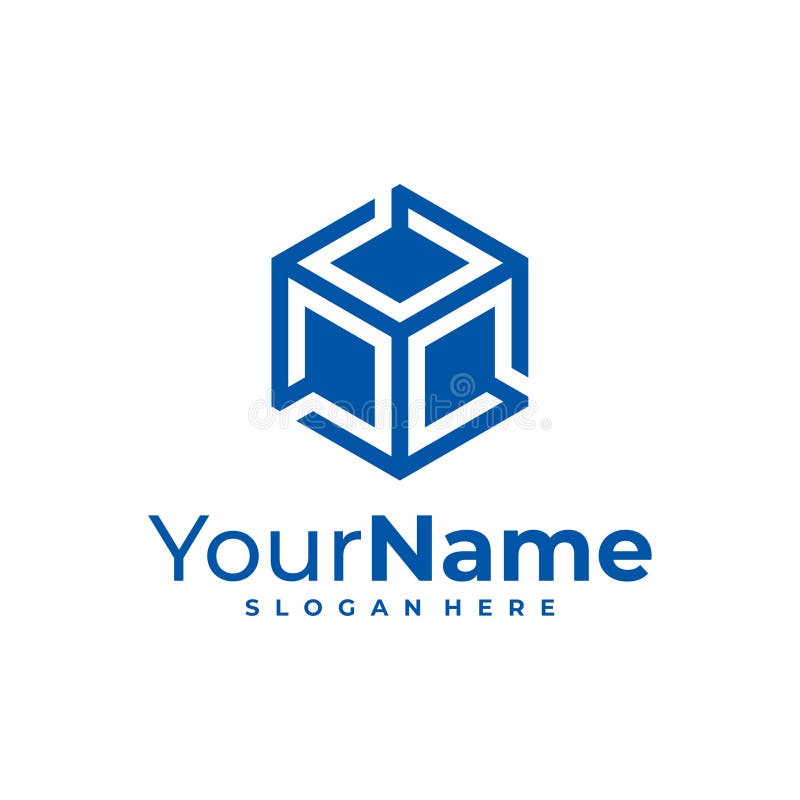 Creative Cube Logo Vector. Hexagon Logo Design Template Stock Vector ...