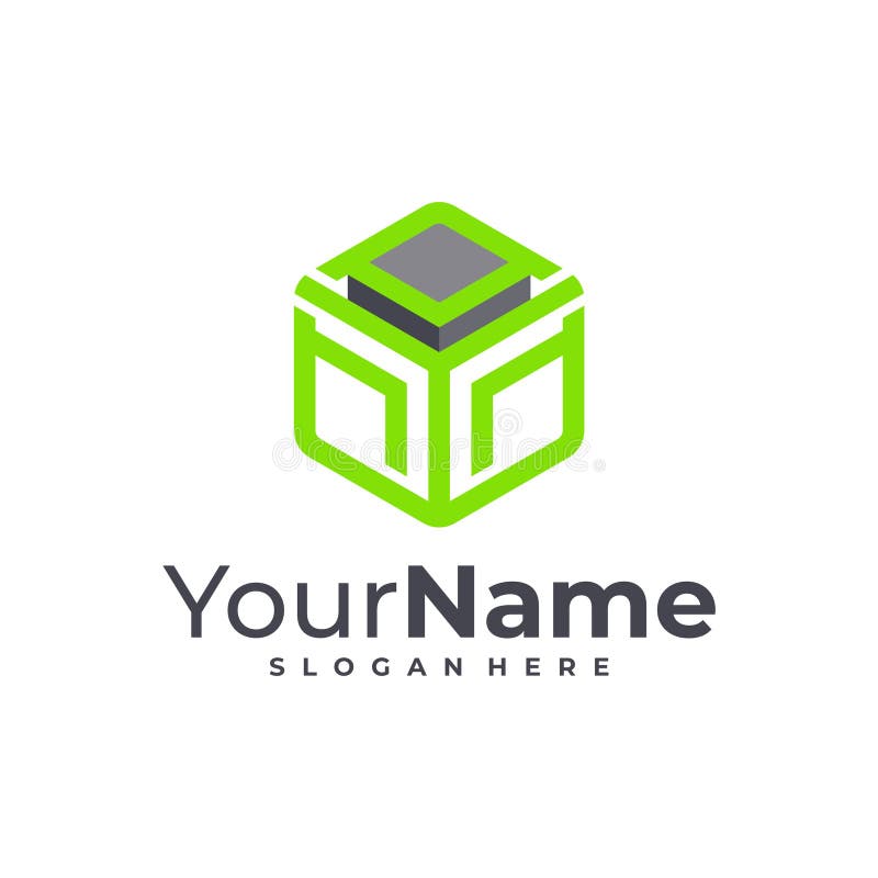 Creative Cube Logo Vector. Hexagon Logo Design Template Stock Vector ...