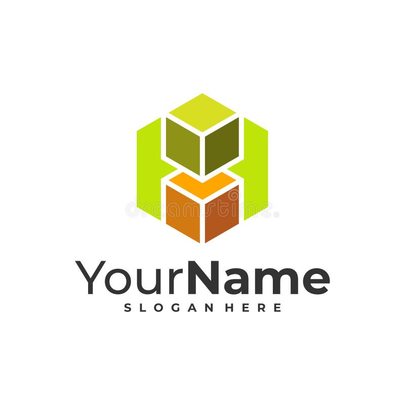 Creative Cube Logo Vector. Hexagon Logo Design Template Stock Vector ...
