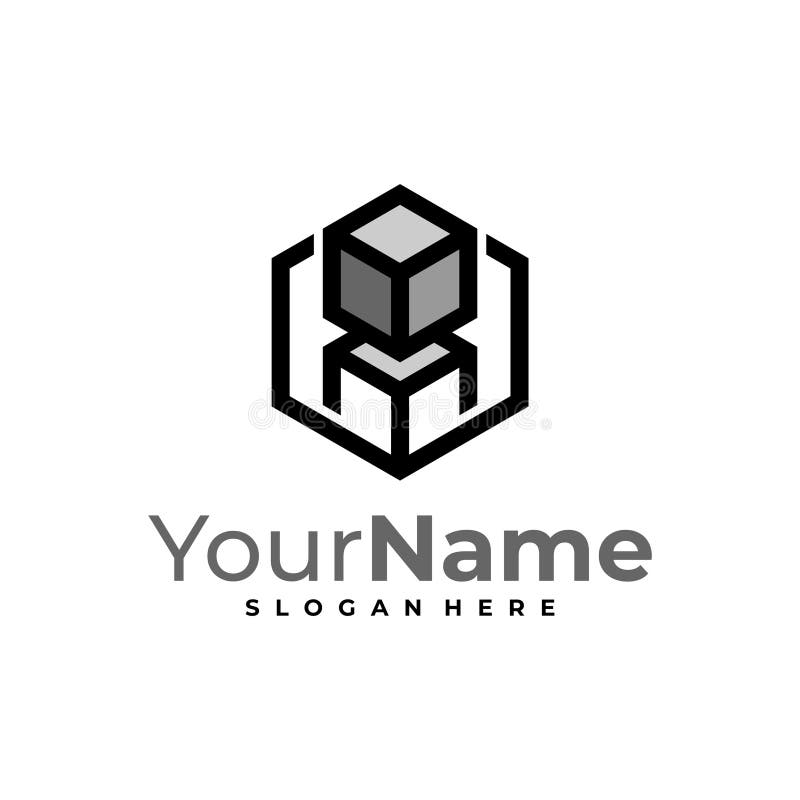 Creative Cube Logo Vector. Hexagon Logo Design Template Stock Vector ...