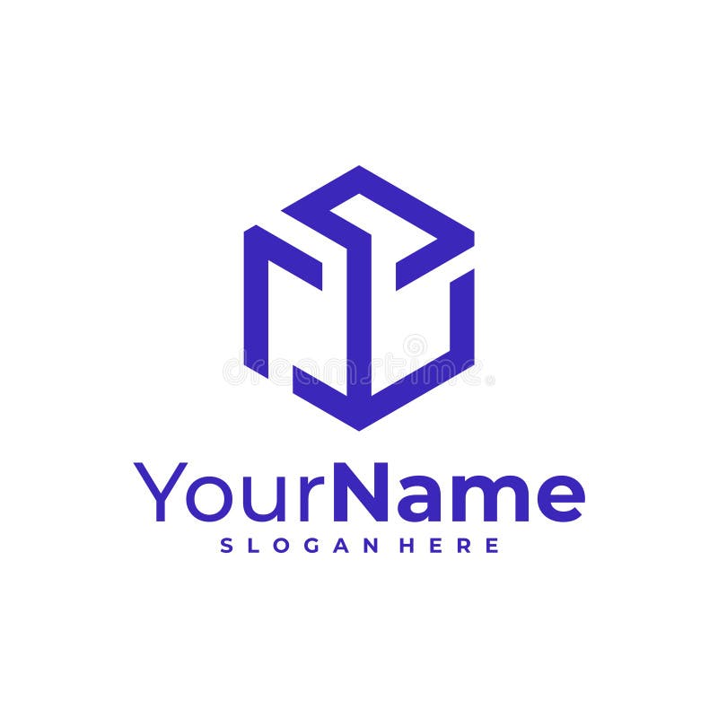 Creative Cube Logo Vector. Hexagon Logo Design Template Stock Vector ...