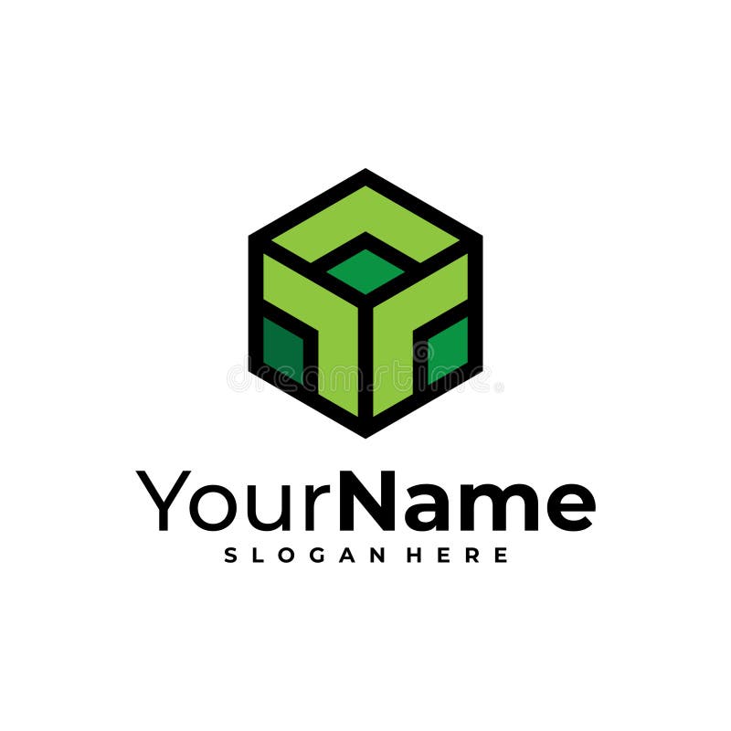 Creative Cube Logo Vector. Hexagon Logo Design Template Stock Vector ...