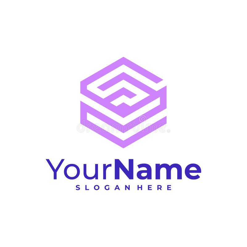 Creative Cube Logo Vector. Hexagon Logo Design Template Stock Vector ...