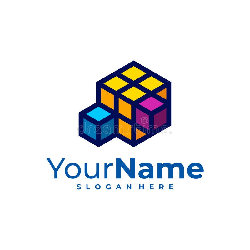 Creative Cube Logo Vector. Hexagon Logo Design Template Stock Vector ...