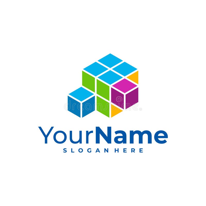 Creative Cube Logo Vector. Hexagon Logo Design Template Stock Vector ...