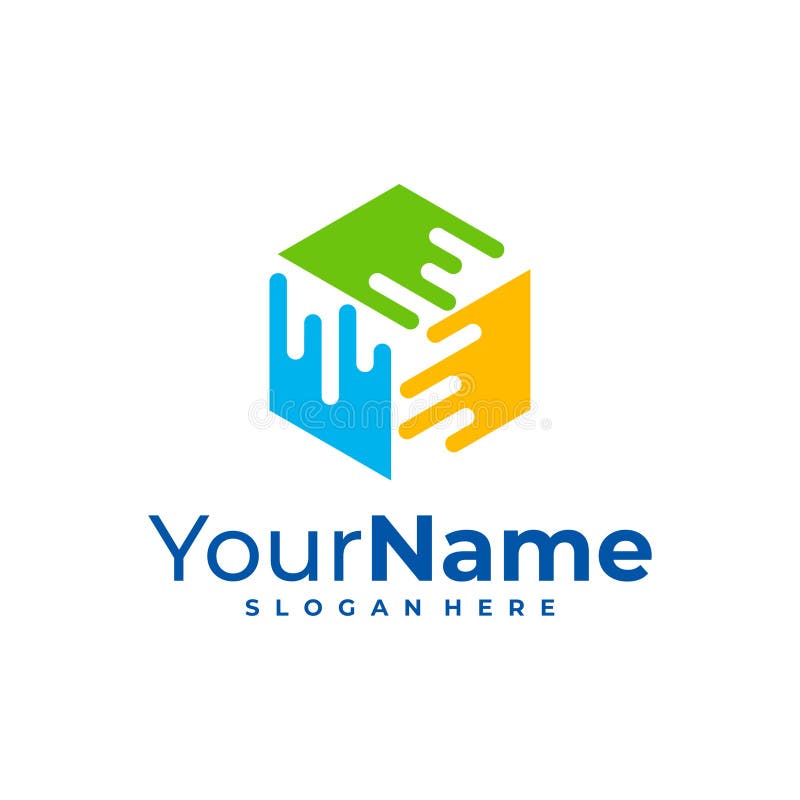 Creative Cube Logo Vector. Hexagon Logo Design Template Stock Vector ...