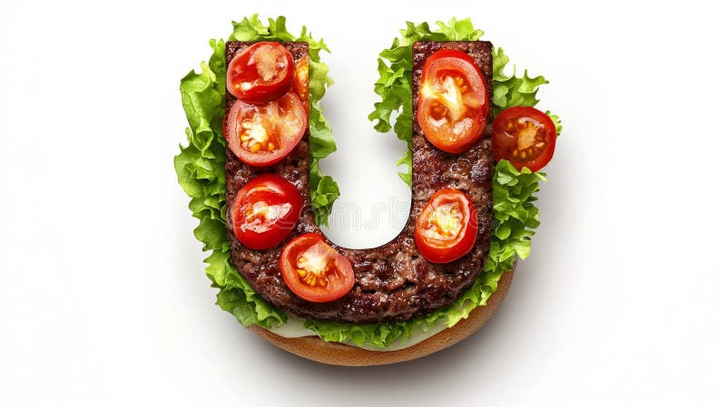 Creative Culinary Design Features the Letter U Made from Fresh ...