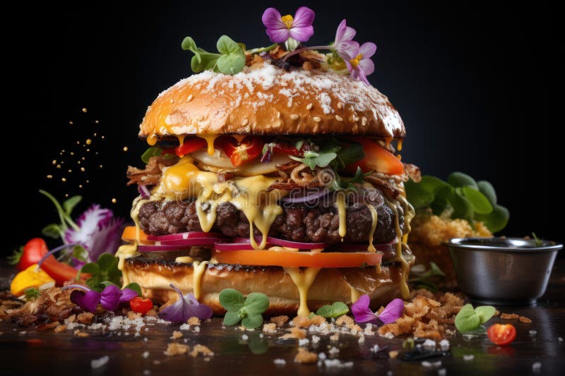 Creative Culinary Masterpiece: Big Burger with Innovative Design ...