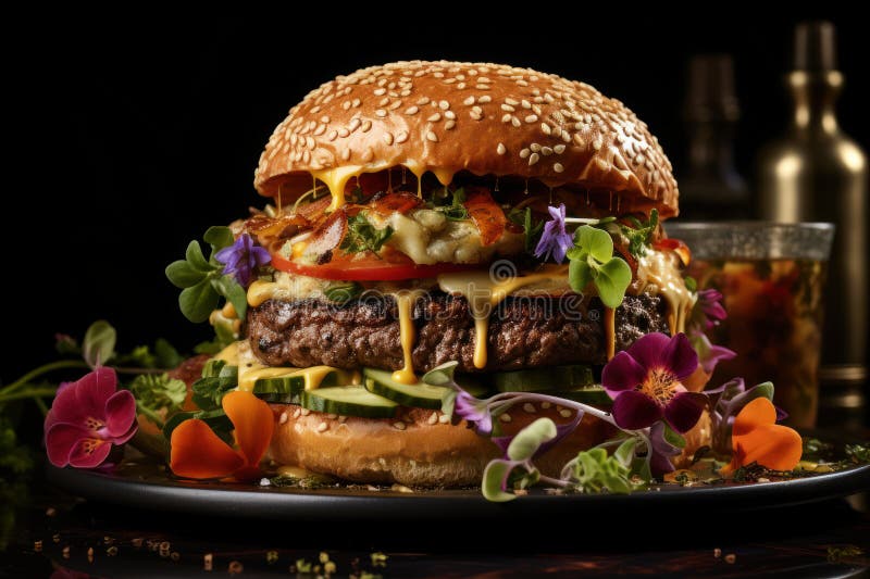 Creative Culinary Masterpiece: Big Burger with Innovative Design ...