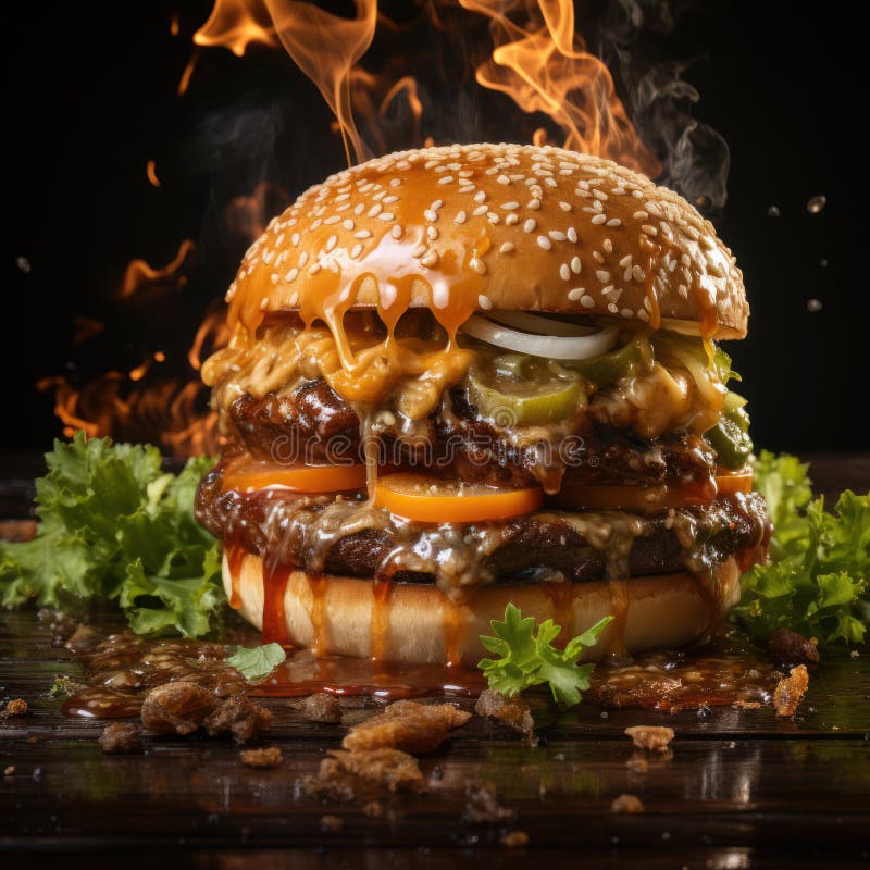Creative Culinary Masterpiece: Big Burger with Innovative Design ...