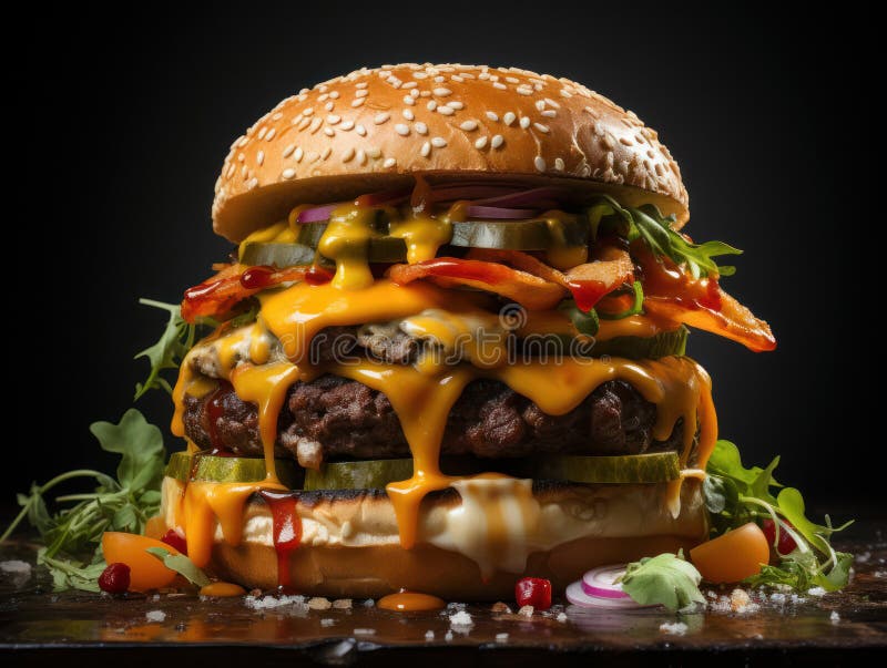 Creative Culinary Masterpiece: Big Burger with Innovative Design ...