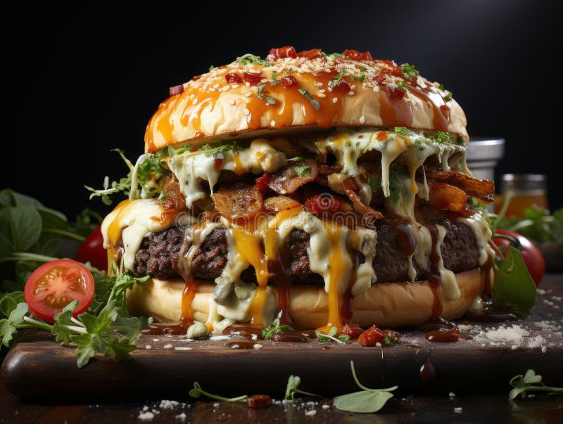 Creative Culinary Masterpiece: Big Burger with Innovative Design ...