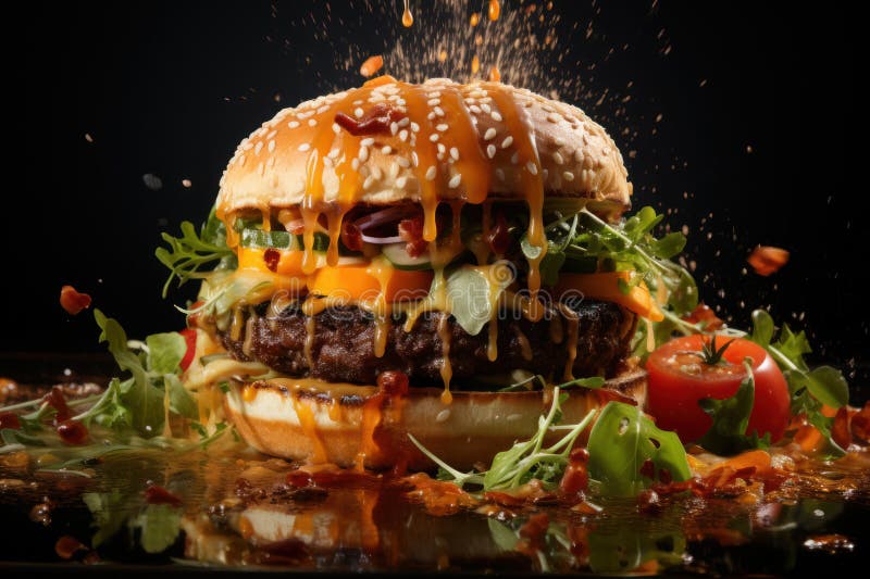 Creative Culinary Masterpiece: Big Burger with Innovative Design ...