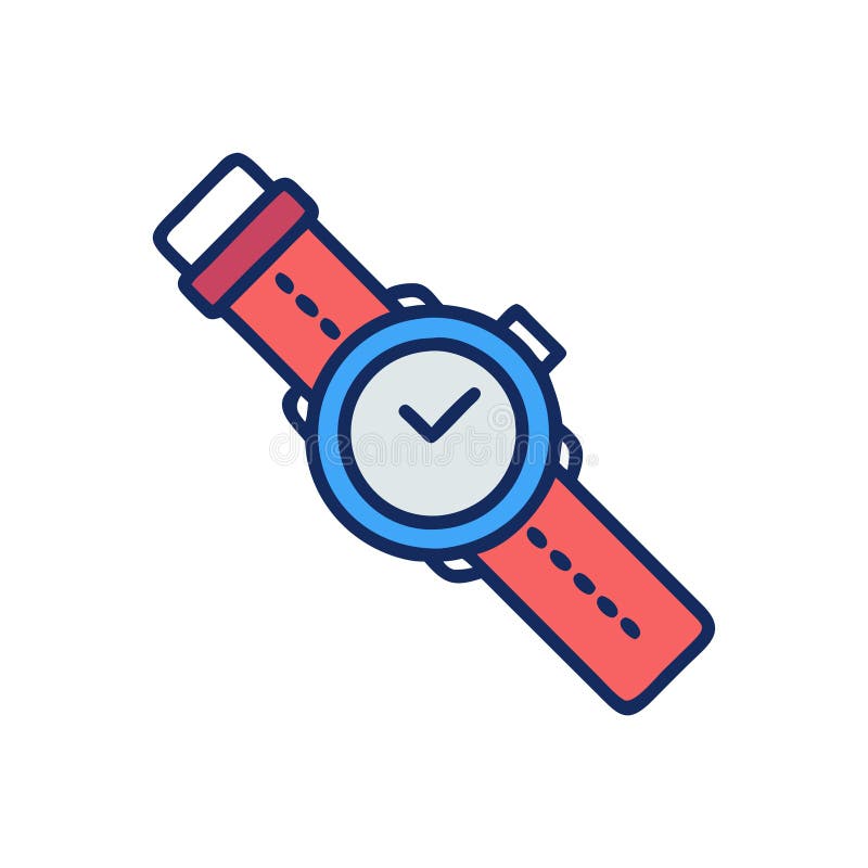 Creative Custom Strap Watch Design Icon Stock Vector - Illustration of ...
