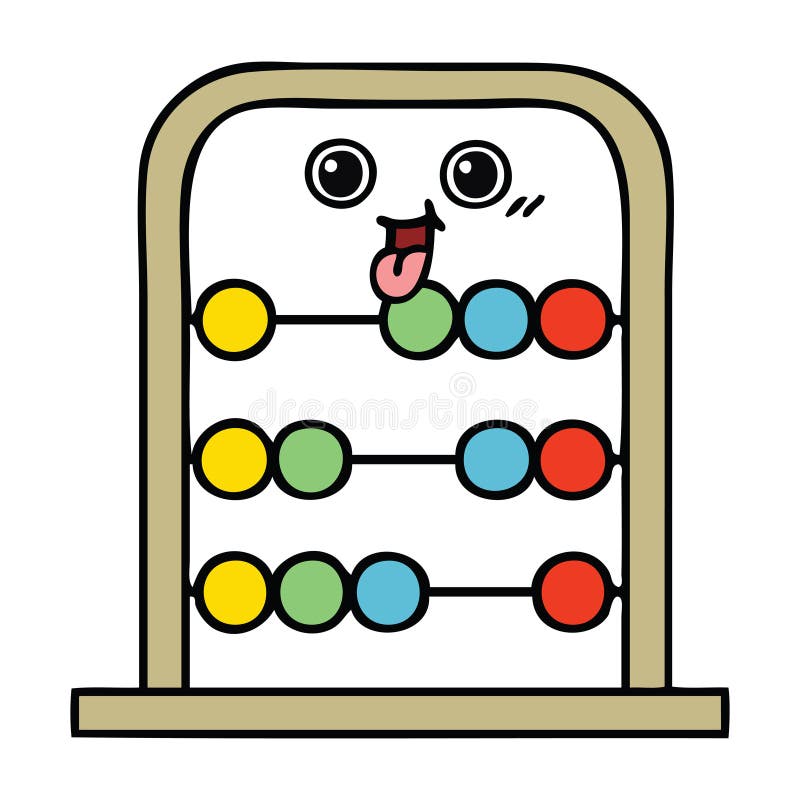 A Creative Cute Cartoon Abacus Stock Vector - Illustration of freehand ...