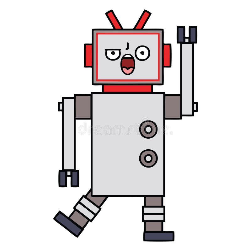 Cartoon Angry Robot Stock Illustrations – 1,088 Cartoon Angry Robot ...