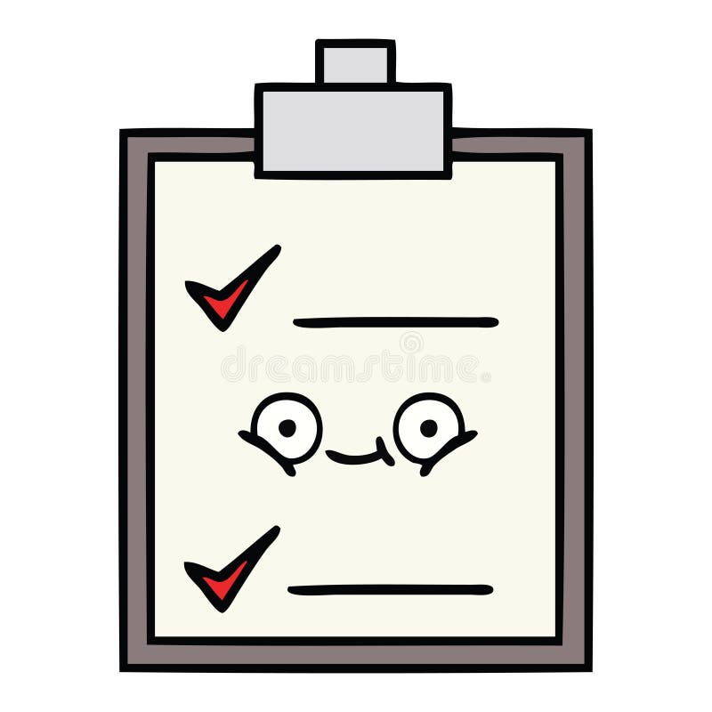 A Creative Cute Cartoon Check List Stock Vector - Illustration of check ...