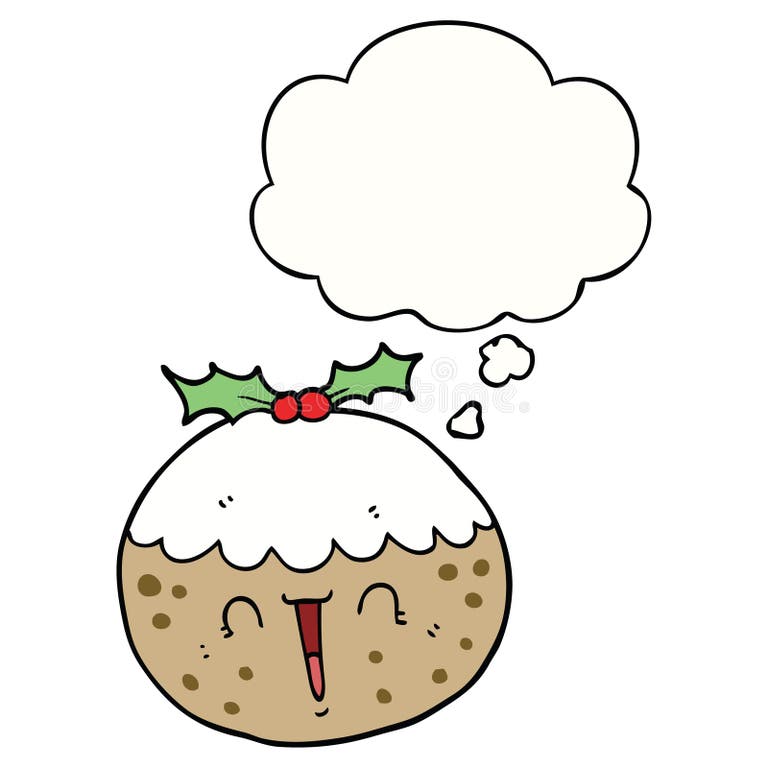 Original Creative Cute Cartoon Christmas Pudding Stock Illustrations ...