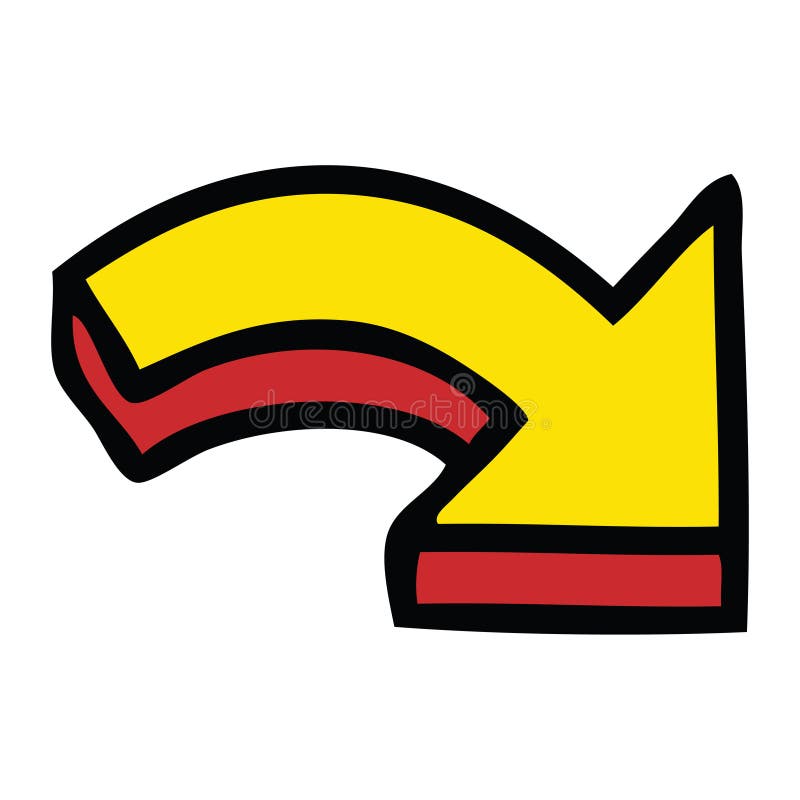 A Creative Cute Cartoon Directional Arrow Stock Vector - Illustration ...