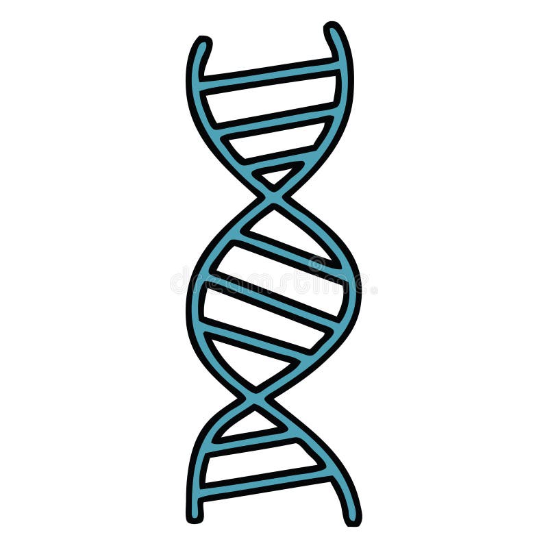 A Creative Cute Cartoon DNA Strand Stock Vector - Illustration of ...
