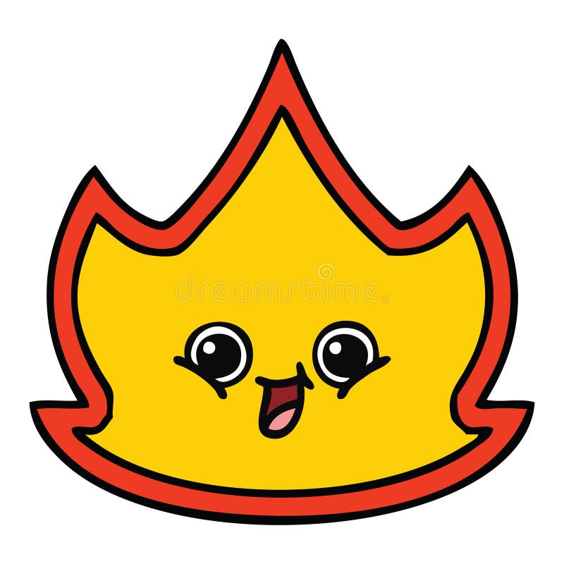 A Creative Cute Cartoon Fire Stock Vector - Illustration of clipart ...