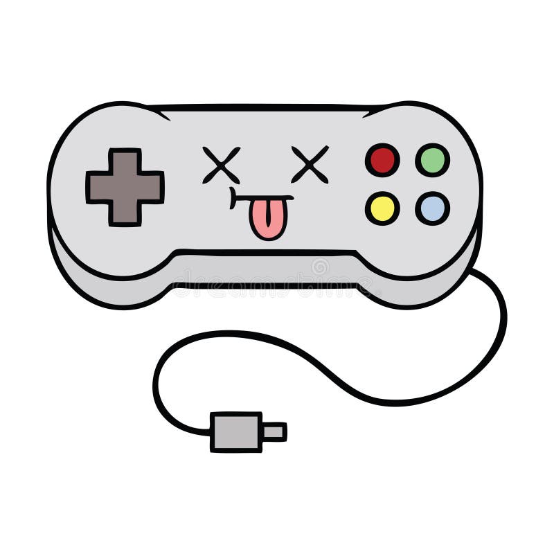 Cute Cartoon of a Game Controller Stock Vector - Illustration of ...