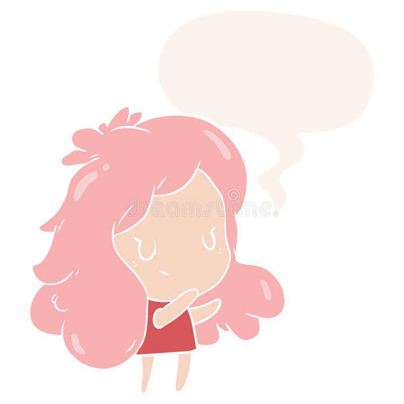 Woman Female Girl People Person Cute Cartoon Speech Bubble Balloon ...