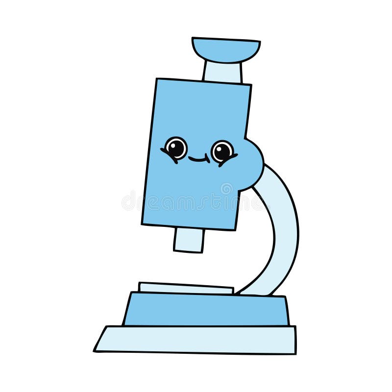 A Creative Cute Cartoon Microscope Stock Vector - Illustration of ...