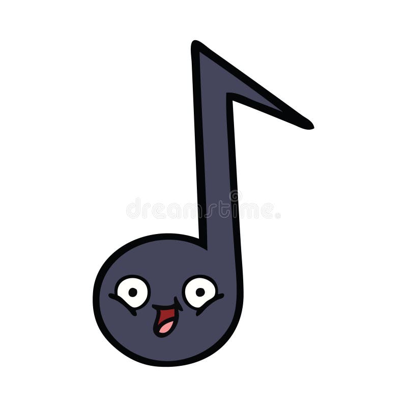 Cartoon Musical Note Music Song Cute Illustration Retro Freehand Free ...