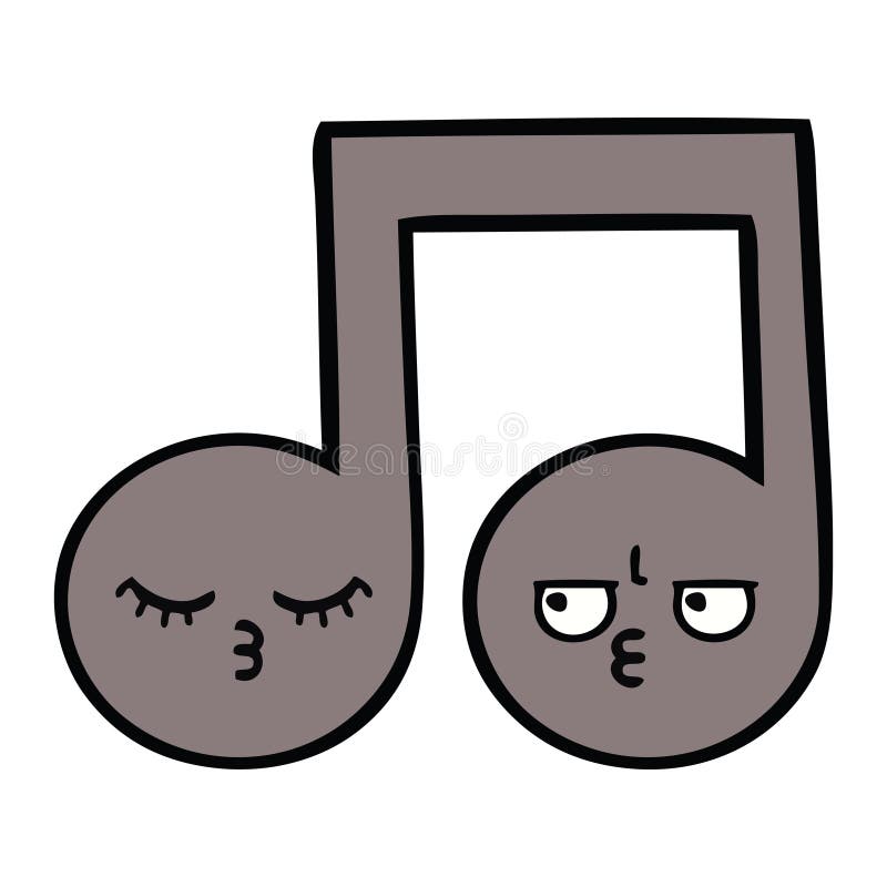 A Creative Cute Cartoon Musical Note Stock Vector - Illustration of ...