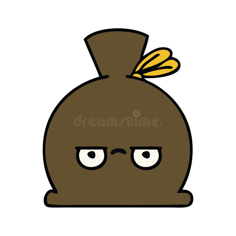 A Creative Cute Cartoon Sack Stock Vector - Illustration of retro ...