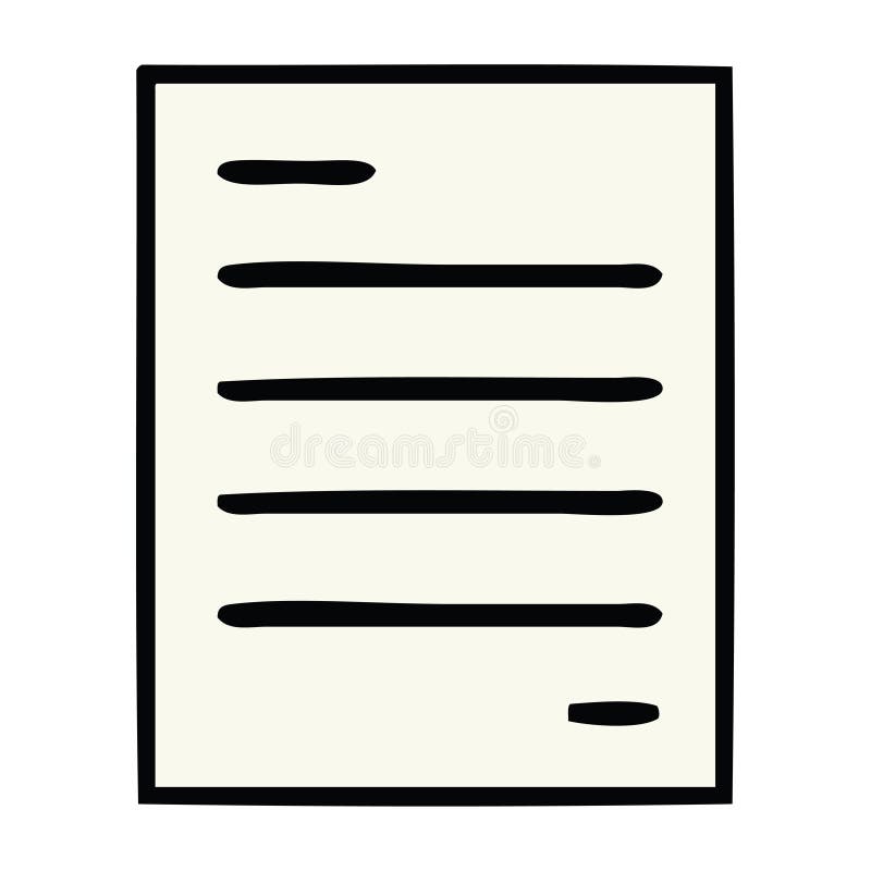 A Creative Cute Cartoon Sheet of Paper Stock Vector - Illustration of ...